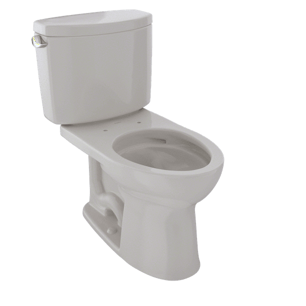 TOTO Drake II Two Piece Elongated 1.28 GPF Universal Height Toilet with CeFiONtect Sedona Beige CST454CEFG 12
