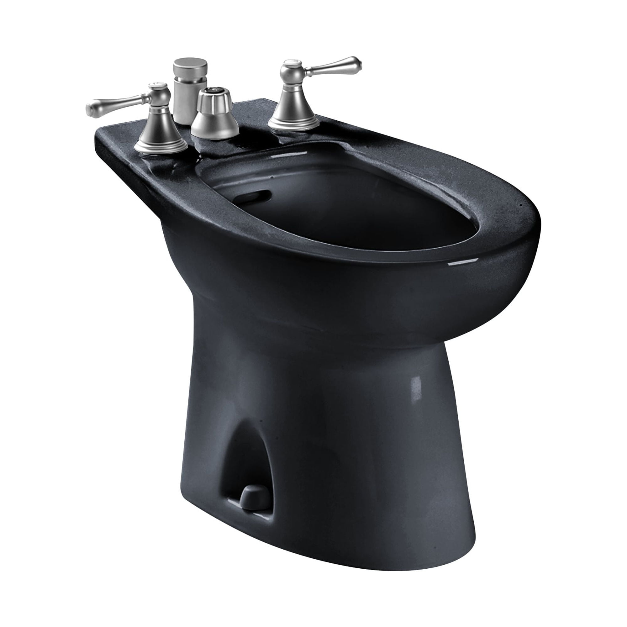 TOTO® Piedmont® Deck Mount Vertical Spray Flushing Rim Bidet, Ebony ...