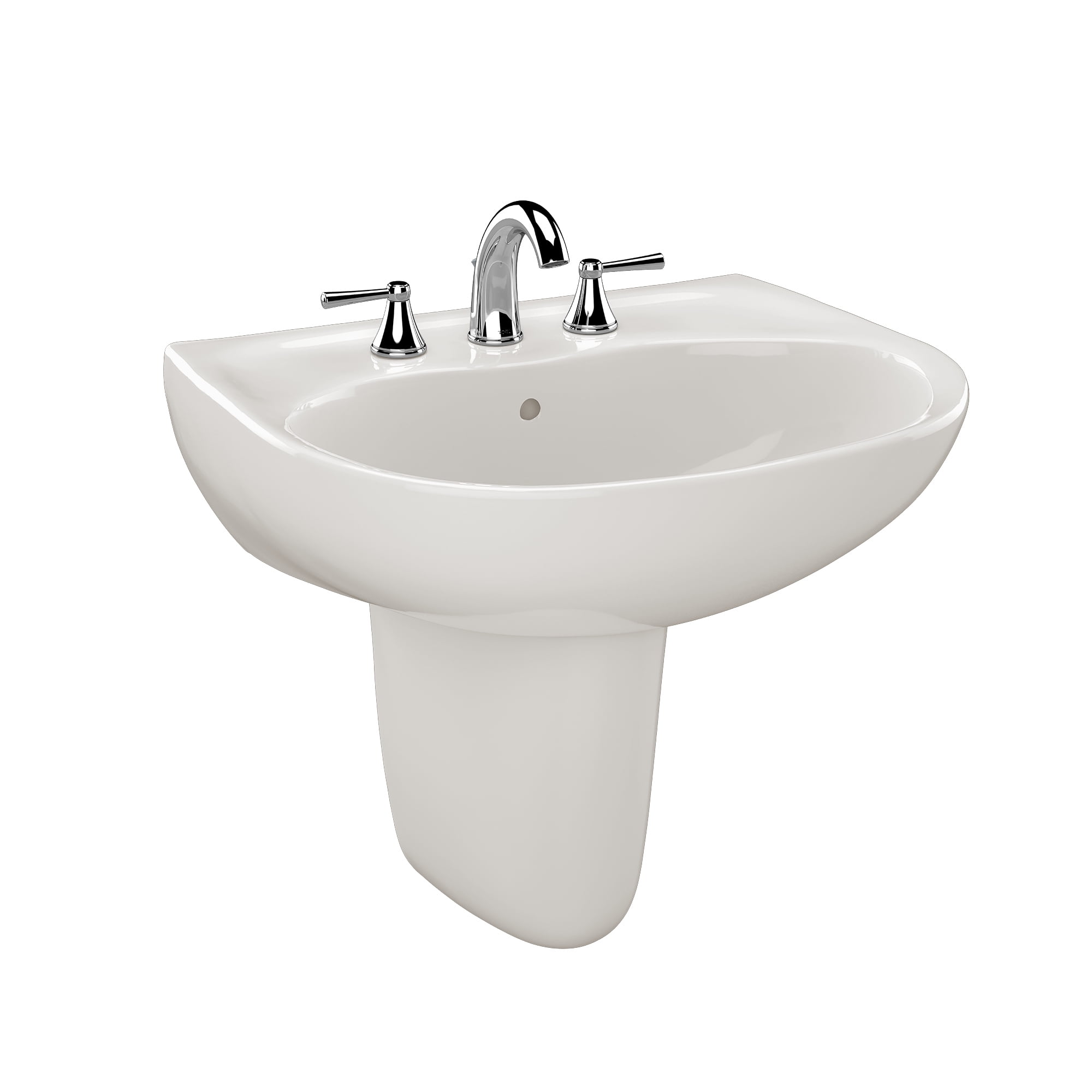 TOTO® Supreme® Oval Wall-Mount Bathroom Sink with CEFIONTECT and Shroud ...