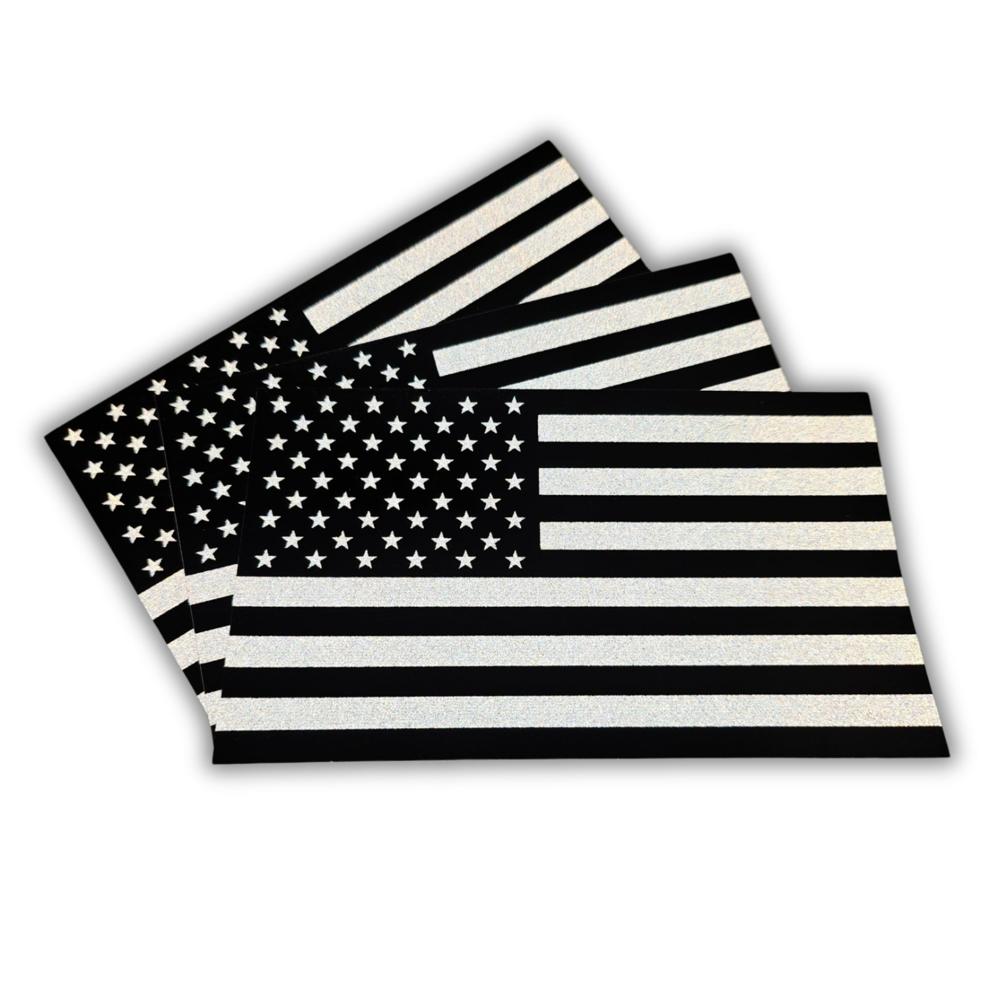 Subdued USA American Flag Reflective Tactical Sticker Decal, 5"x3", 3 ...