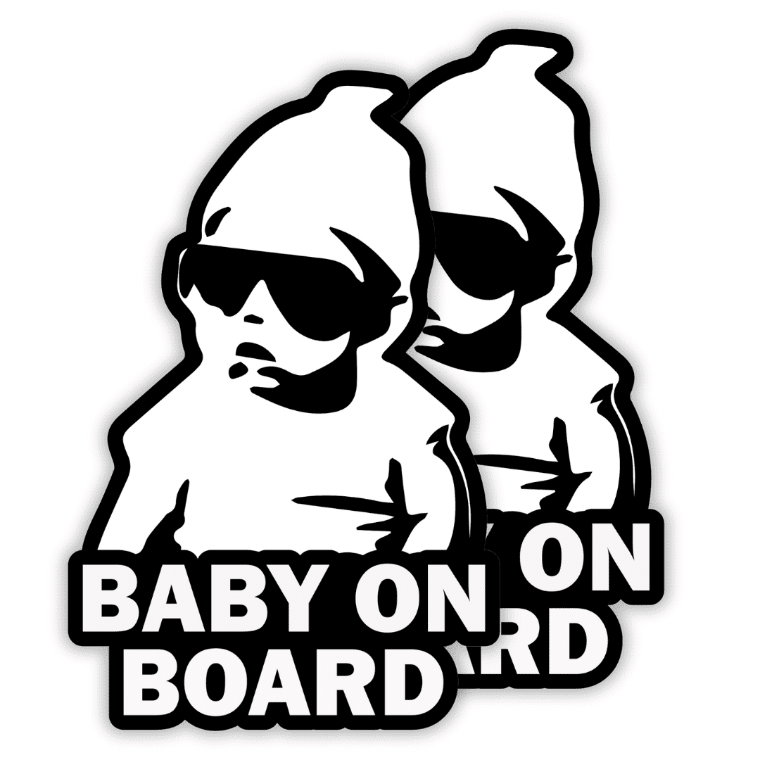 TOTOMO Baby on Board Sticker - Set of 2, Funny Cute Cool Safety Decal ...