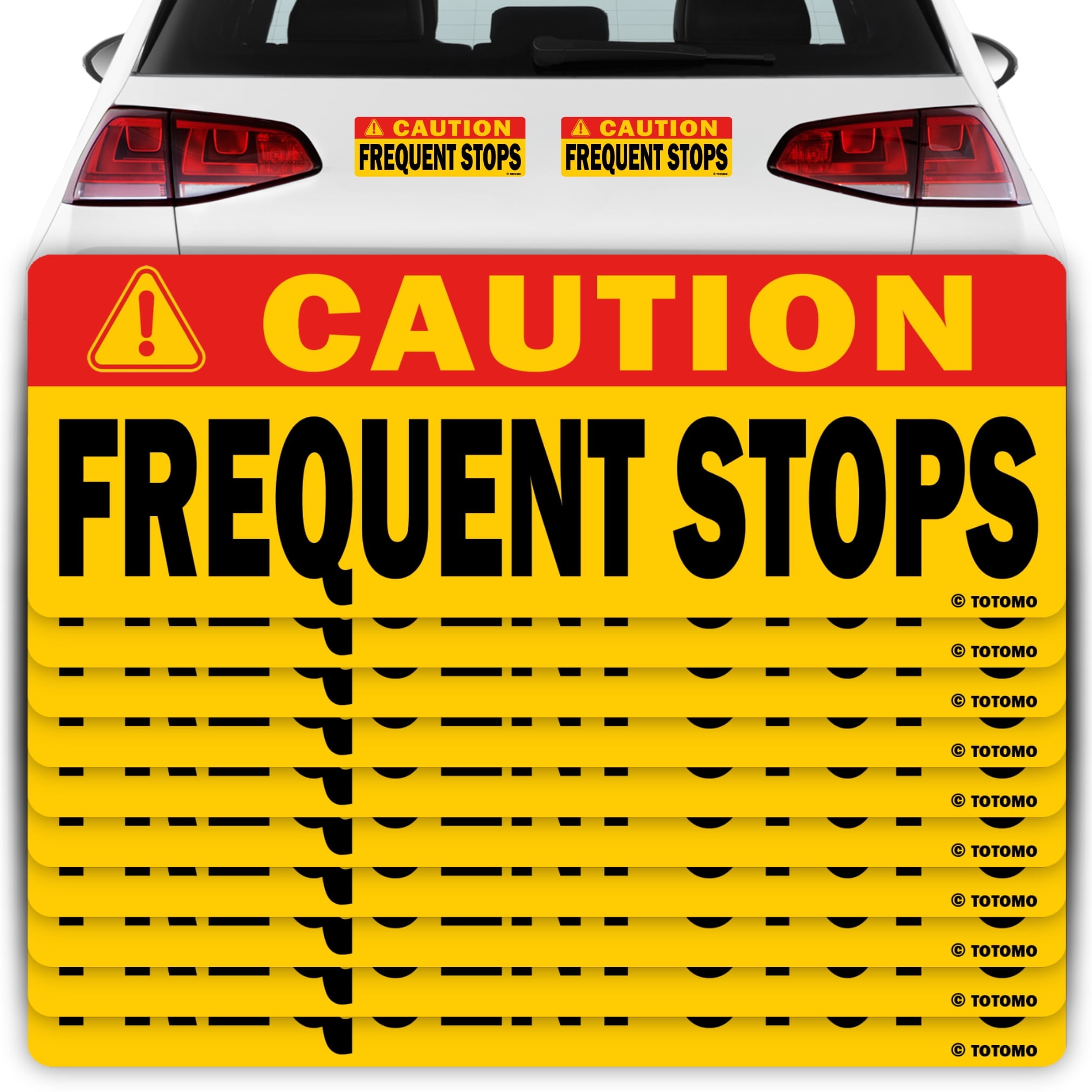 TOTOMO Caution This Vehicle Makes Frequent Stops Magnet Sign, 10 Pack ...