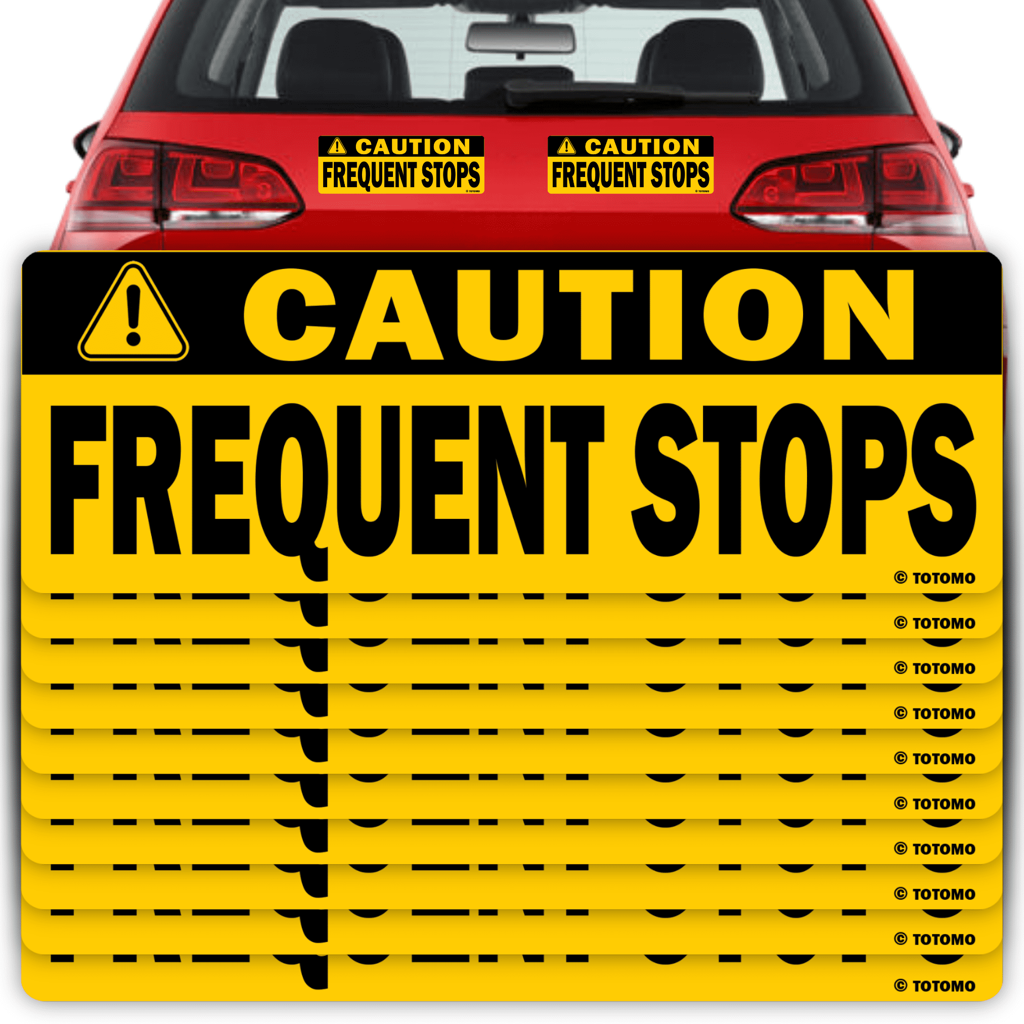 TOTOMO Caution This Vehicle Makes Frequent Stops Magnet Sign, 10 Pack ...