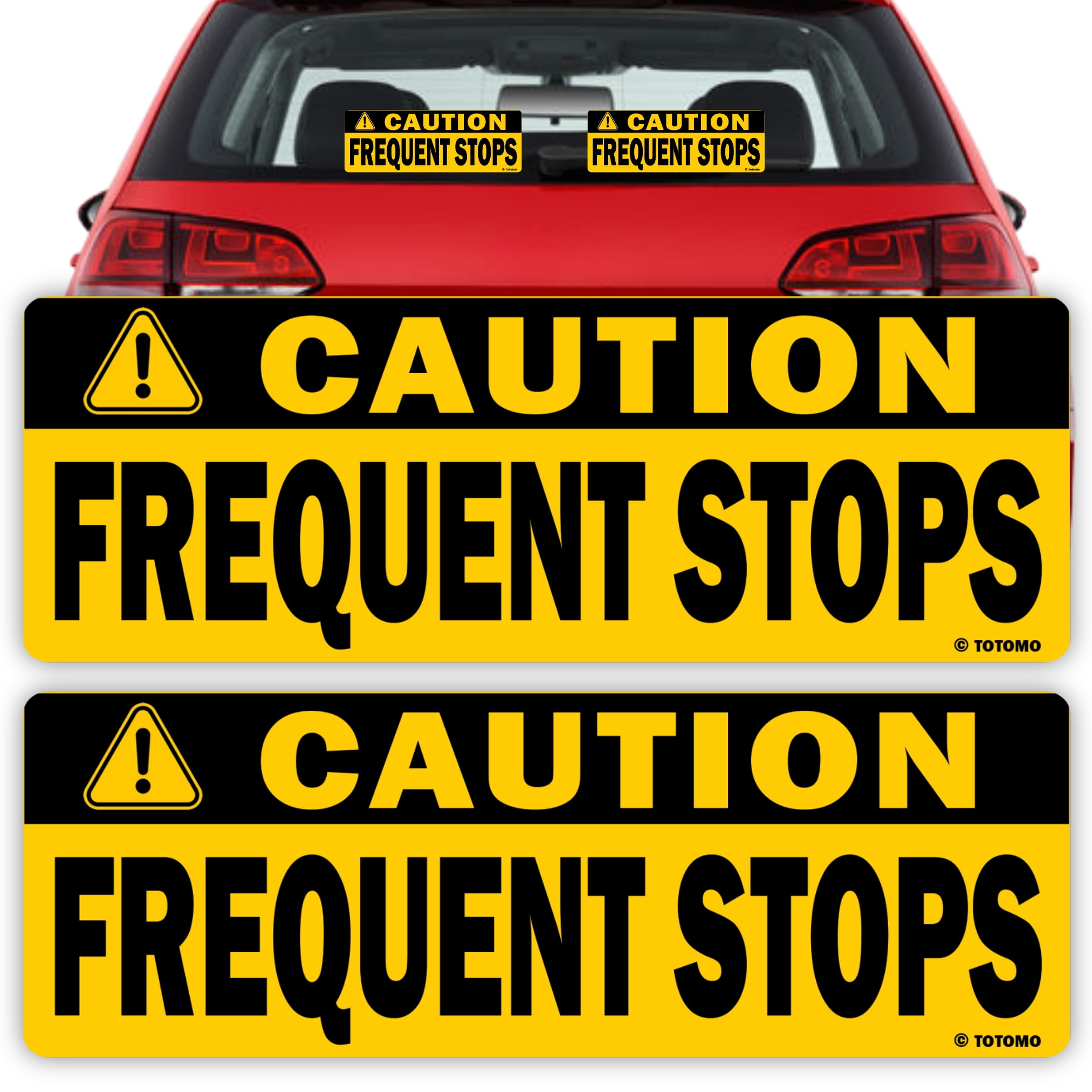 TOTOMO Caution This Vehicle Makes Frequent Stops Sticker Sign 2pk, 10 ...