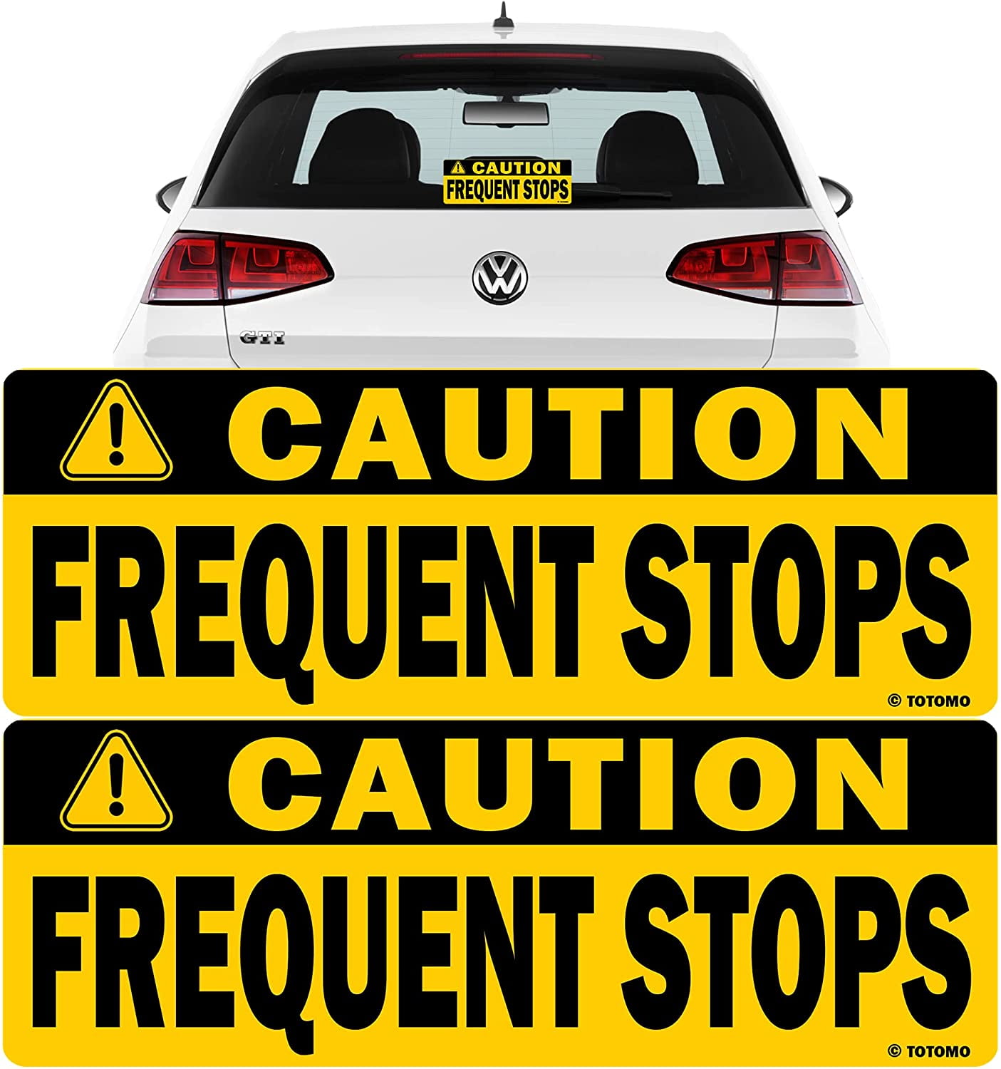 TOTOMO Caution This Vehicle Makes Frequent Stops Sticker 10"X3.5 ...