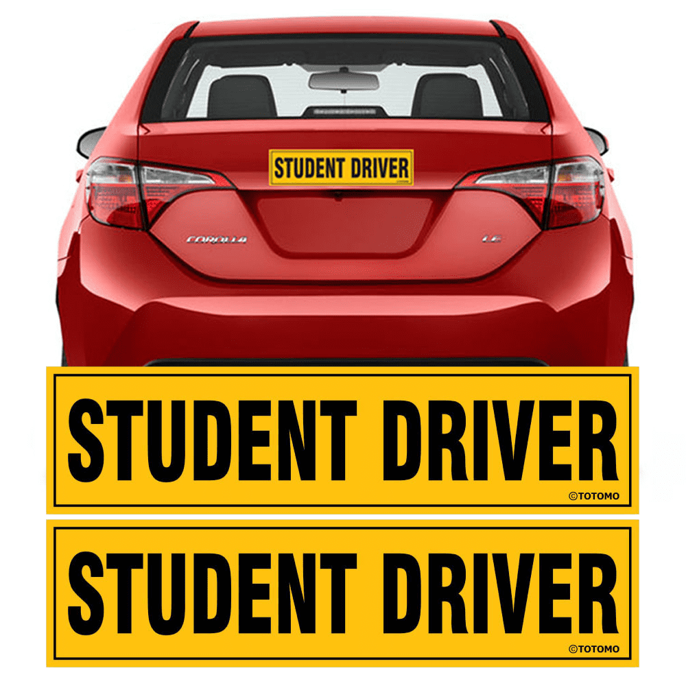 TOTOMO Student Driver Magnet for Car - Large 12"x3" Magnetic Reflective ...