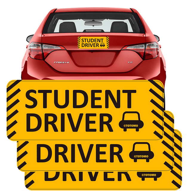 TOTOMO Student Driver Magnet Sign for Car 10"x4" 3 Pack SDM-07 ...