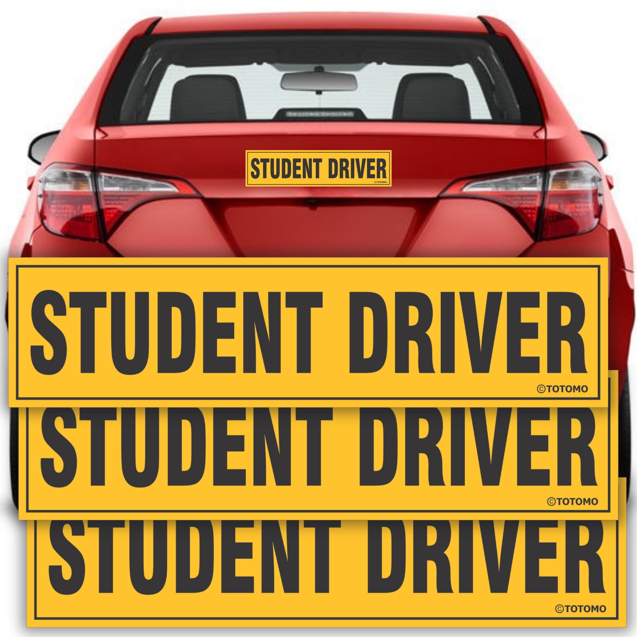 TOTOMO Student Driver Magnet for Car, Large 12"x3" Reflective Safety ...