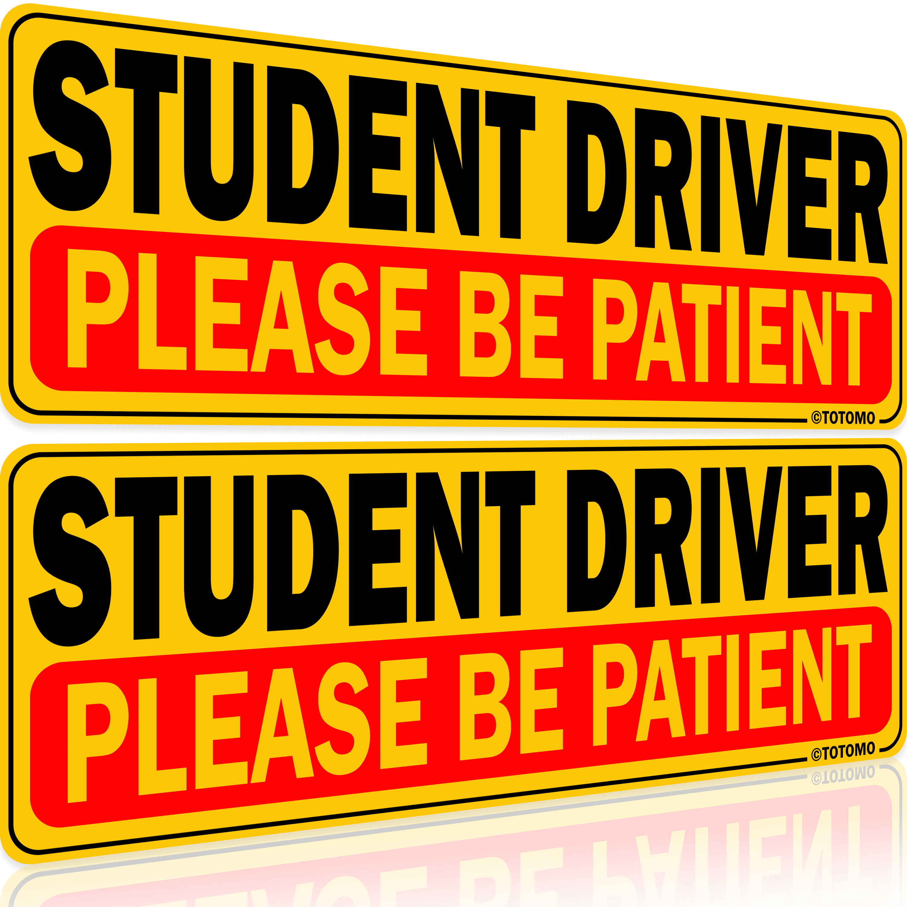 TOTOMO Student Driver Magnet Sticker, Reflective Safety Sign, 10x3.5 ...