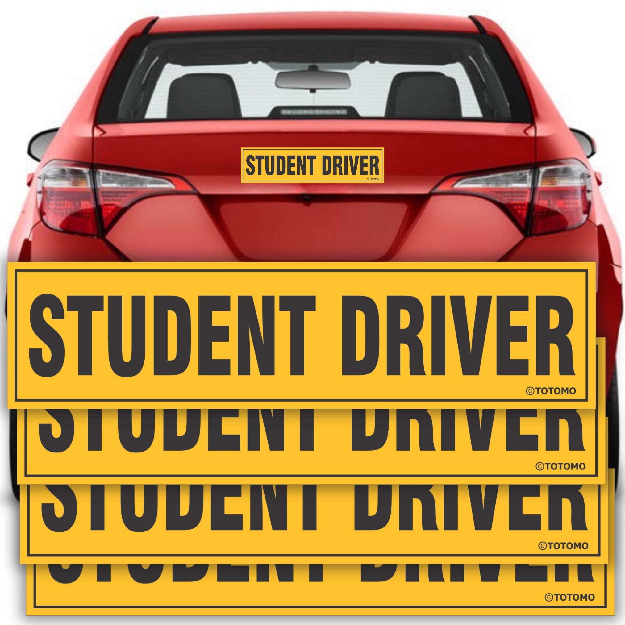 TOTOMO Student Driver Magnet for Car, Large 12"x3" Reflective Safety ...