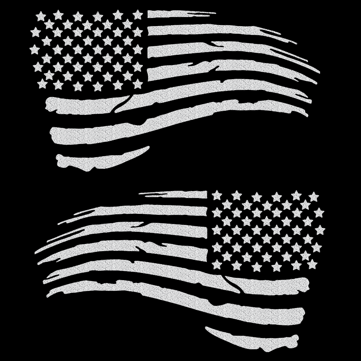 TOTOMO USA American Flag Car Sticker Decal 2 Pack Silver USF-03S ...