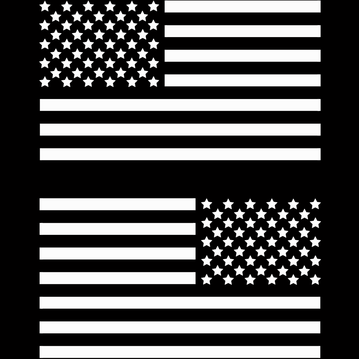 TOTOMO USA American Flag Car Sticker Decal 2 Pack White USF-01W ...
