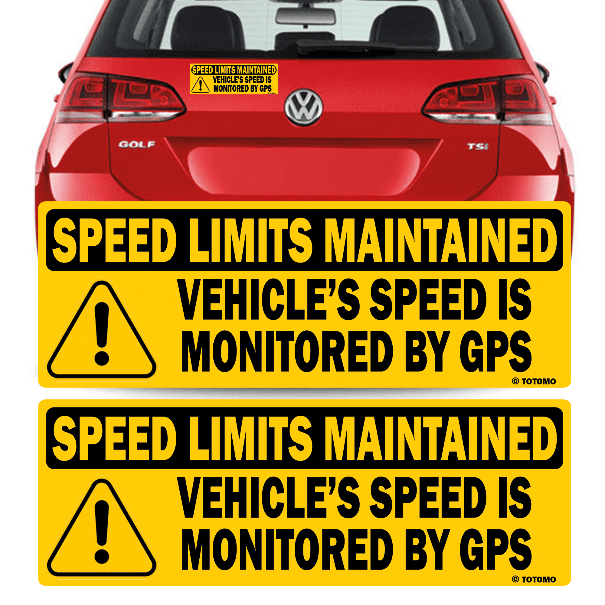 Vehicle Speed is Monitored by GPS Speed Limits are Maintained Sticker ...