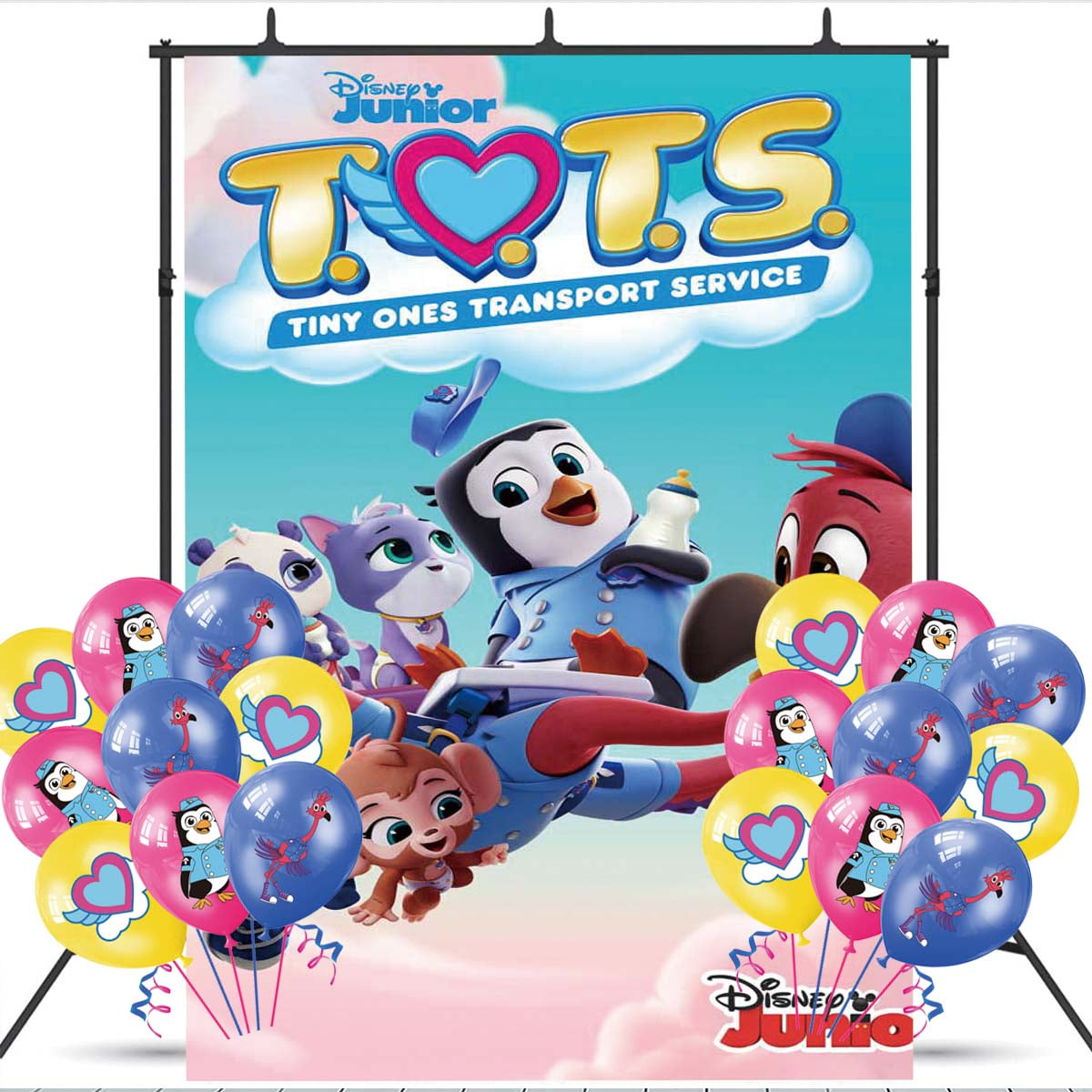 TOTS Backdrop Banner Balloons Party Decorations Supplies Taspestry Wall ...