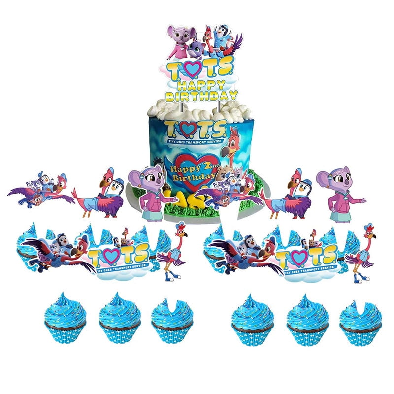 TOTS Cake Topper CupcakeS Set Birthday Party Supplies Decoration Decor ...