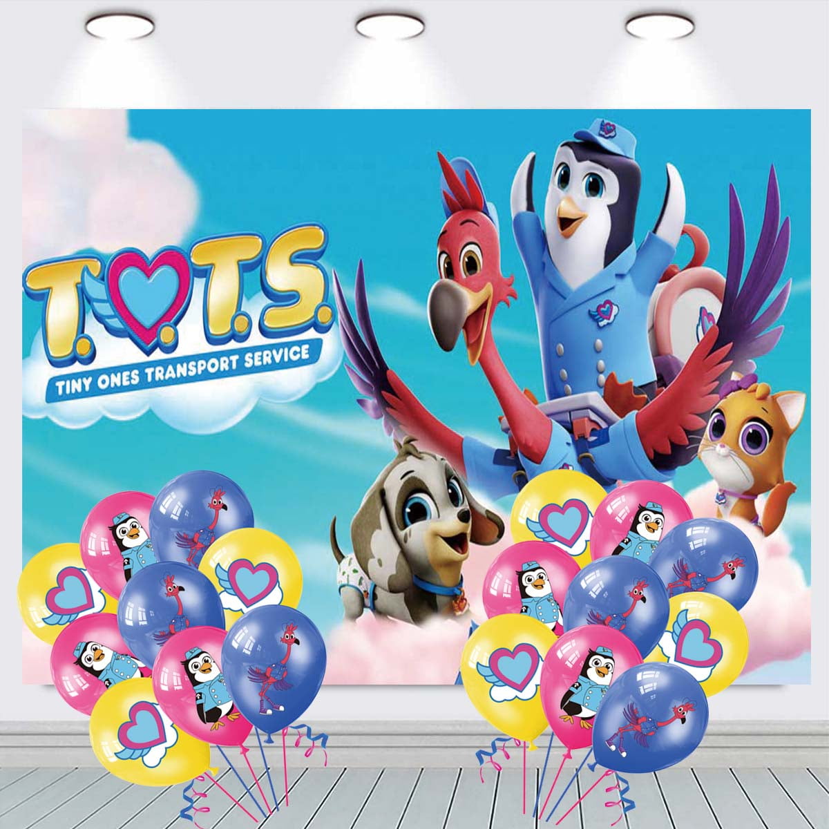 TOTS Party Decorations Backdrop Banner Balloons Taspestry Wall Decor ...