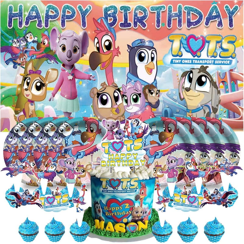 TOTS Party Supplies Decor Decorations Plates Background Cake Topper ...