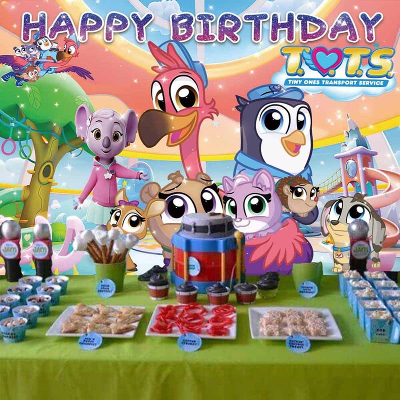 TOTS T.O.T.S Party Supplies Backdrop Background for Photography Kids ...