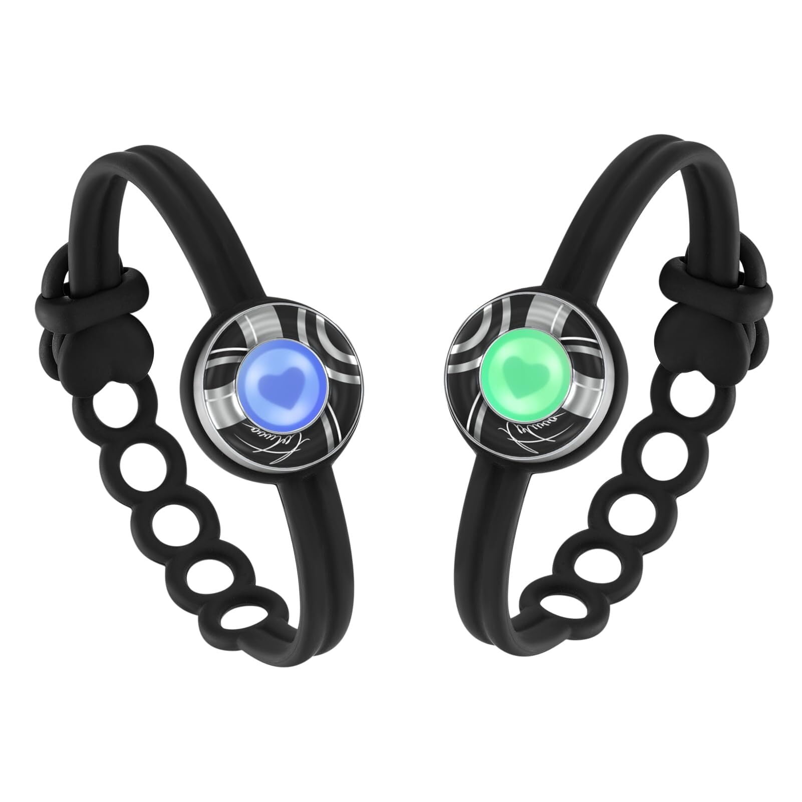 TOTWOO Long Distance Touch Bracelets for Couples-Candy Collection(Black ...