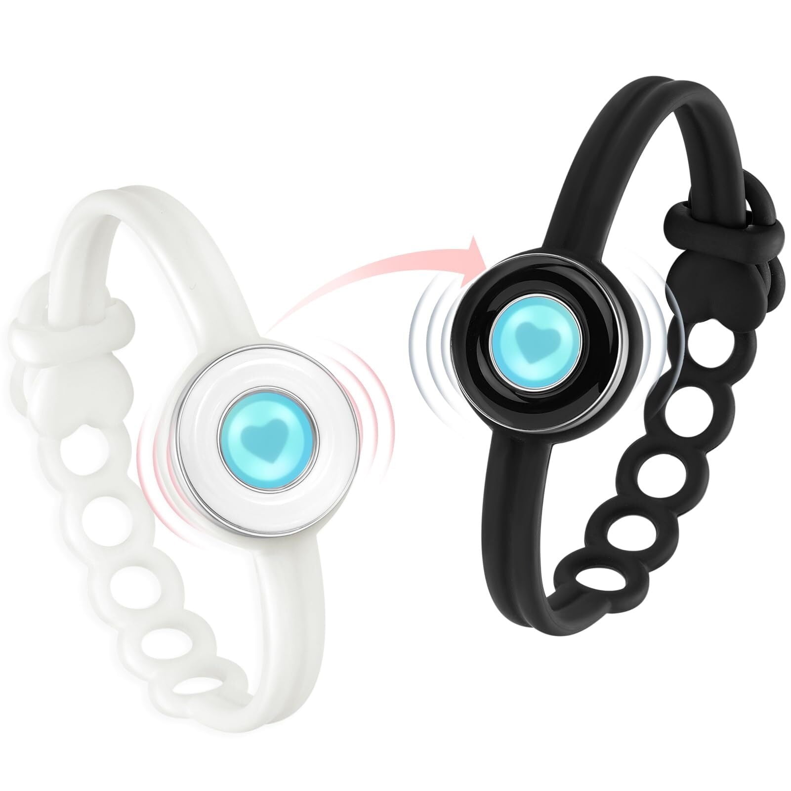 TOTWOO Long Distance Touch Bracelets for Couples-Candy Collection(Black ...