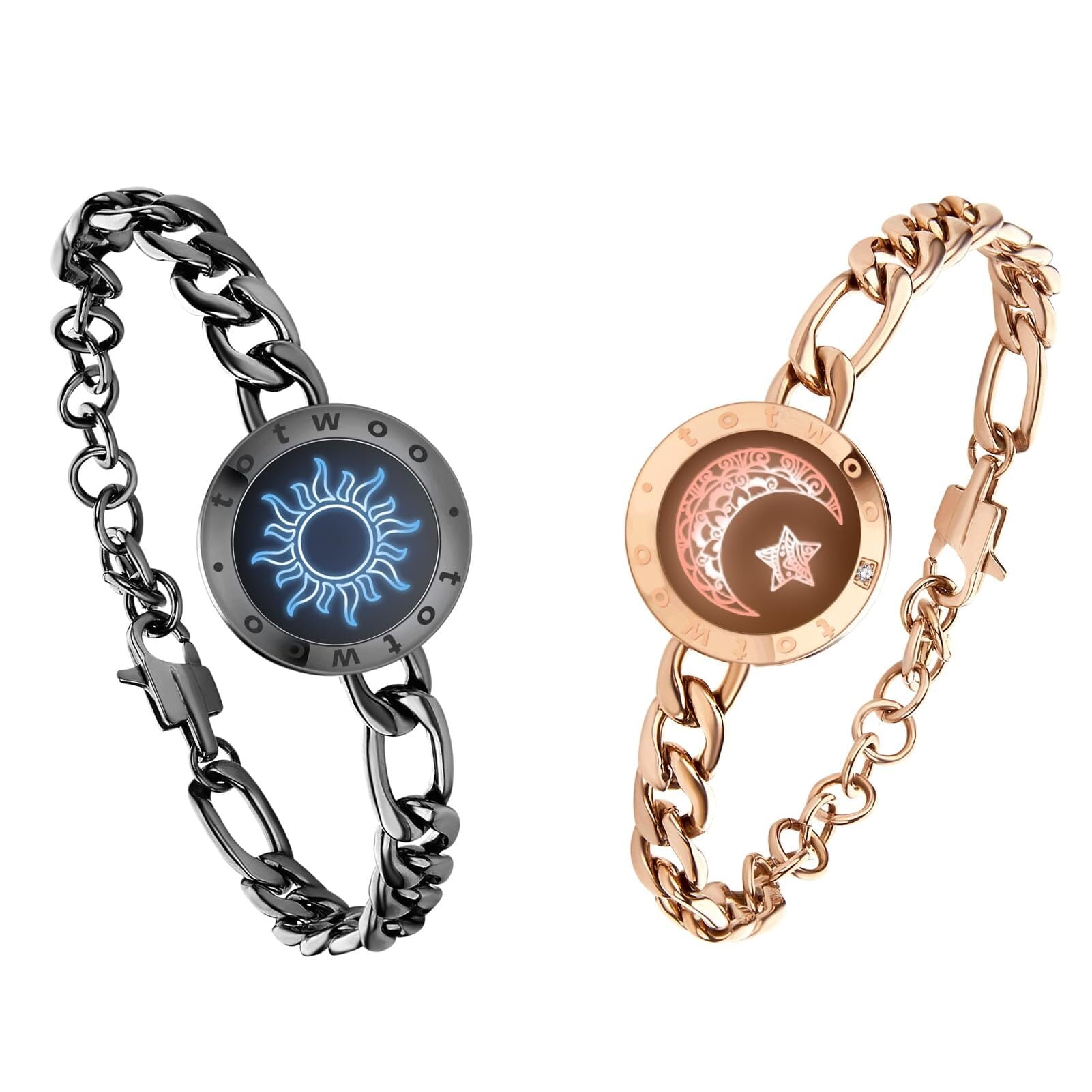 TOTWOO Long Distance Touch Bracelets for Couples, Long Distance ...