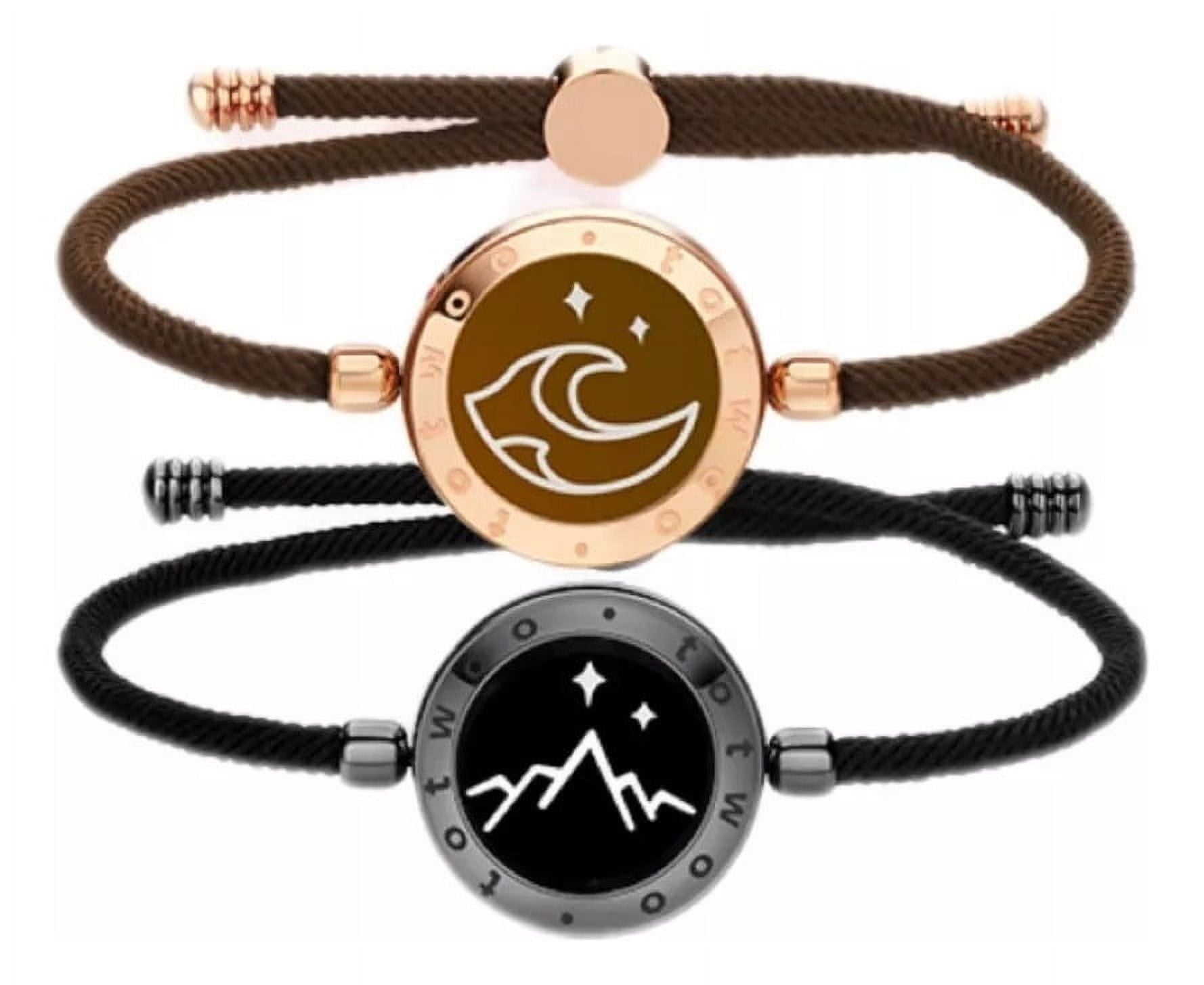 TOTWOO Long Distance Touch Bracelets for Couples, Vibration & Light up ...