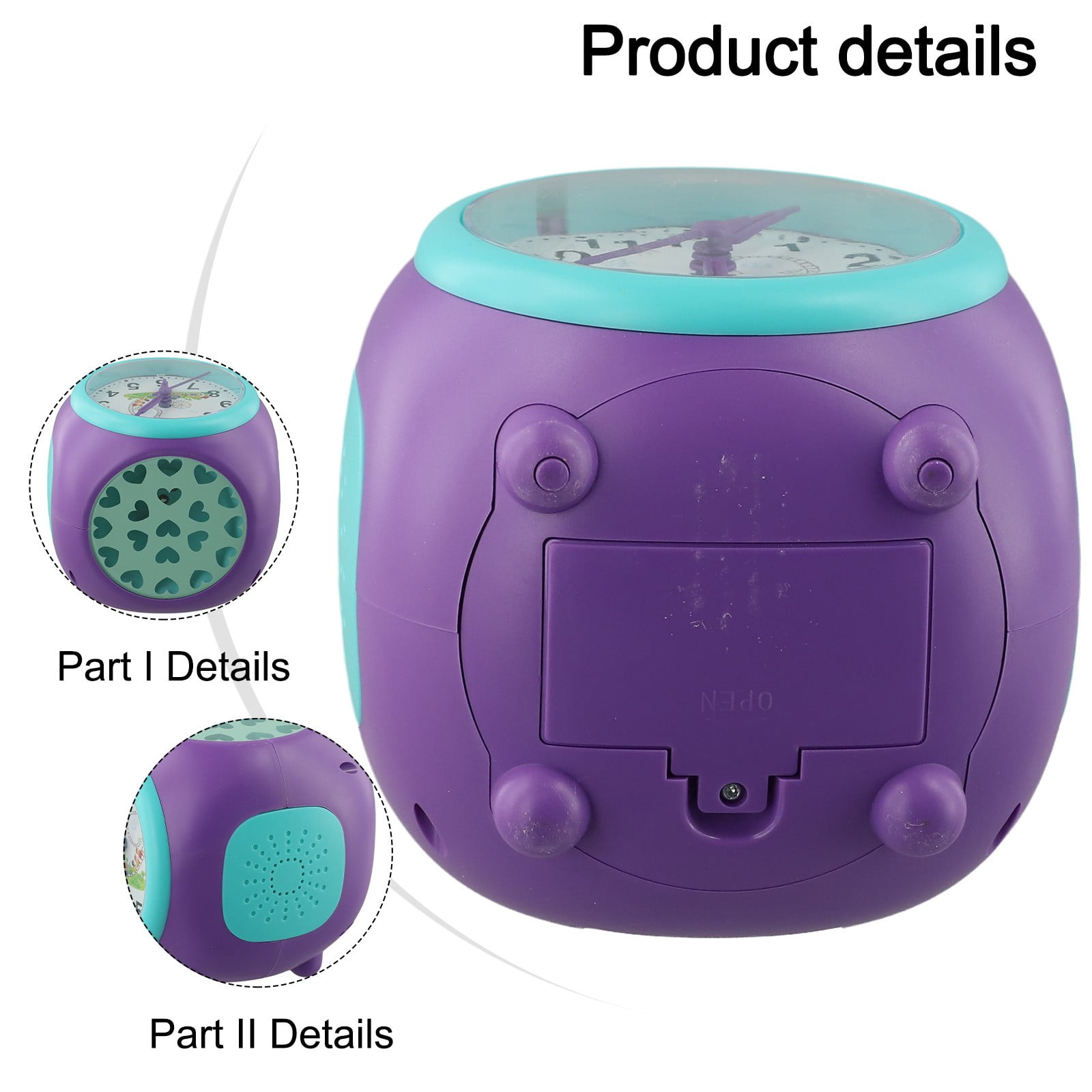TOTYC Silent Music Alarm Clock with Colorful Projections for Peaceful ...