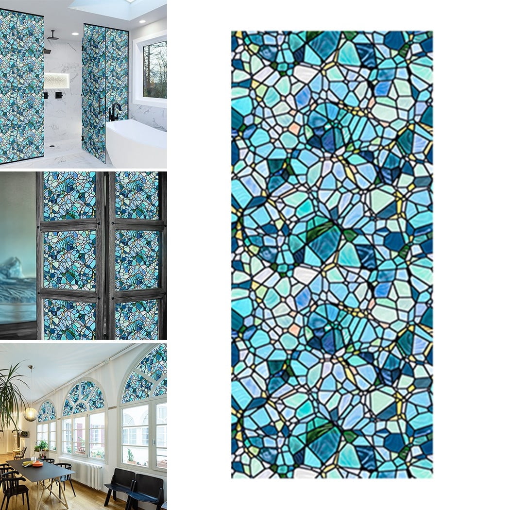 TOTYC Static Cling Casement Film Chapel Stained Glass Stickers Privacy ...