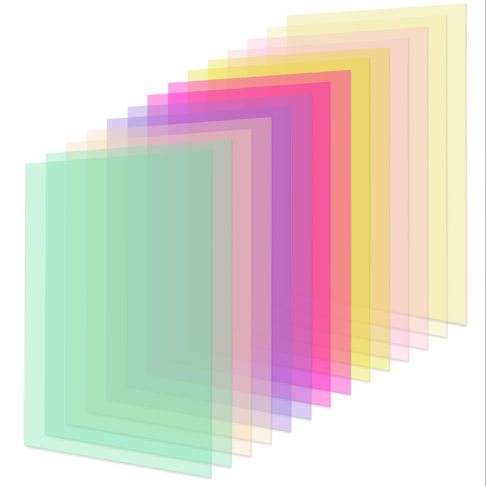 TOTiyea 14 Pieces 11IN x 8.5IN Colored Overlays for Dyslexia, Dyslexia ...