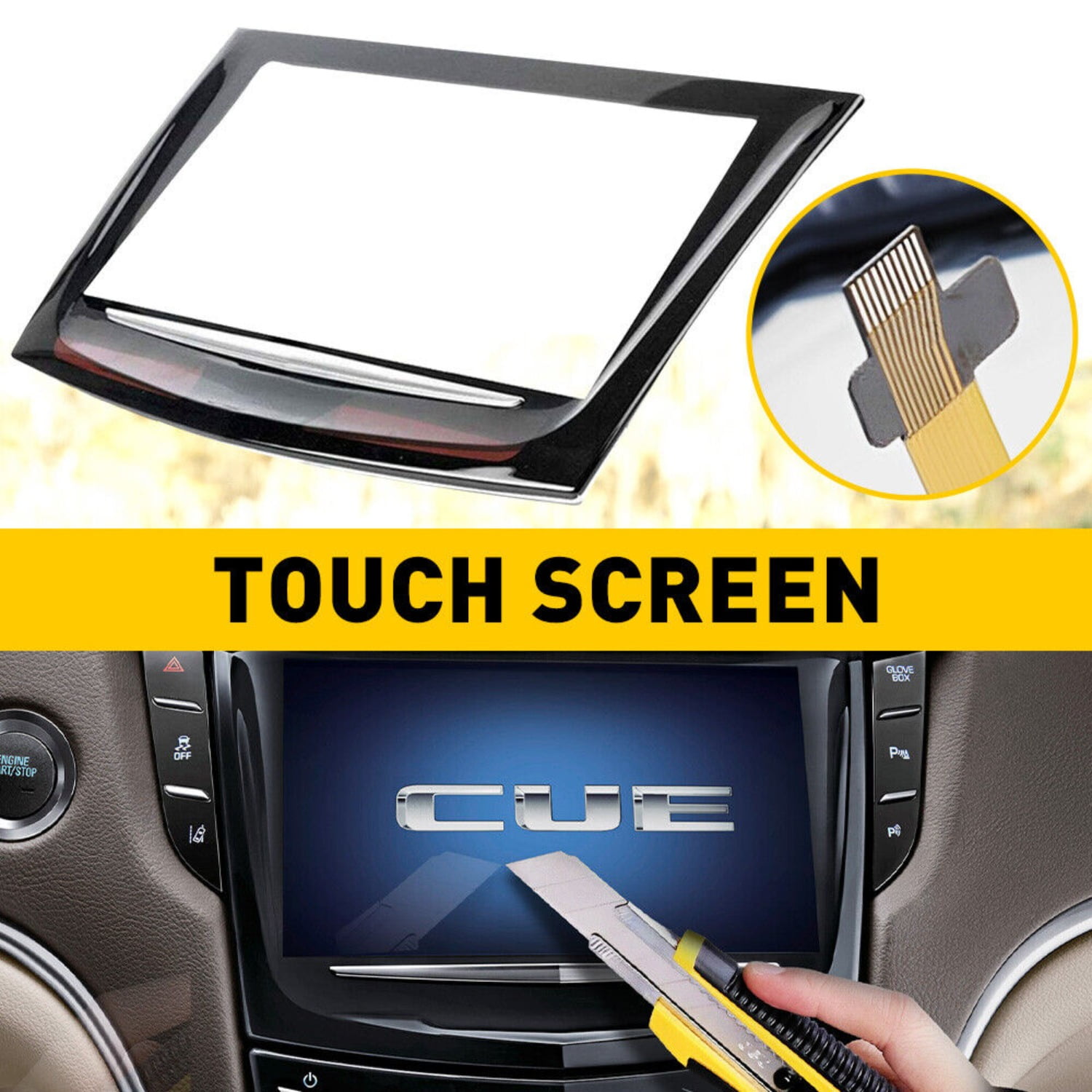 TOUCH Screen Compatible with CADILLAC CTS V ATS SRX XTS CUE RADIO INFO ...