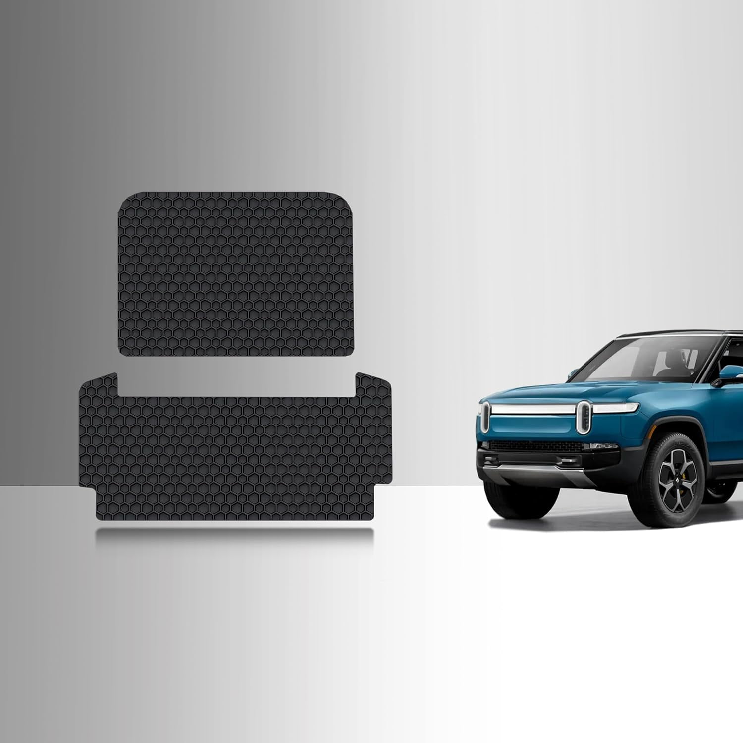 TOUGHPRO Cargo/Trunk Mats Accessories for Rivian R1S 3rd Row Folded ...