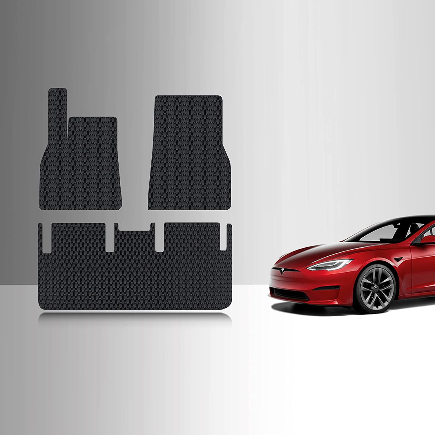 TOUGHPRO Floor Mats Accessories Set (Front Row + 2nd Row) for Tesla ...