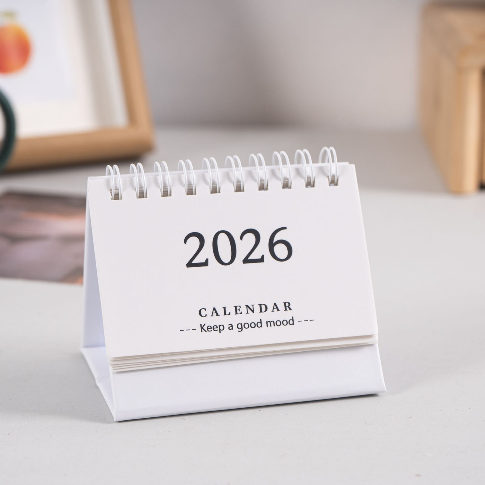 TOUMENY 2026 Mini Calendar, Cute Fresh English Version Desktop Notebook ...