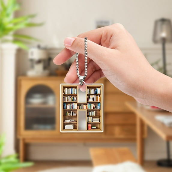 TOUMENY 26 Letter Acrylic Keychain Pendant, Vibrant Alphabet Bookshelf ...