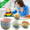 TOUMENY 5-Piece Non-Slip Plastic Bowls, Colorful Soup Noodle Serving ...