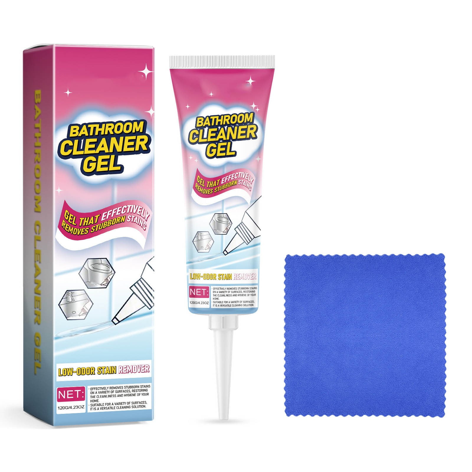 TOUMENY Bathroom Cleaning Gel, Powerful Stain Remover for Tiles Toilet ...