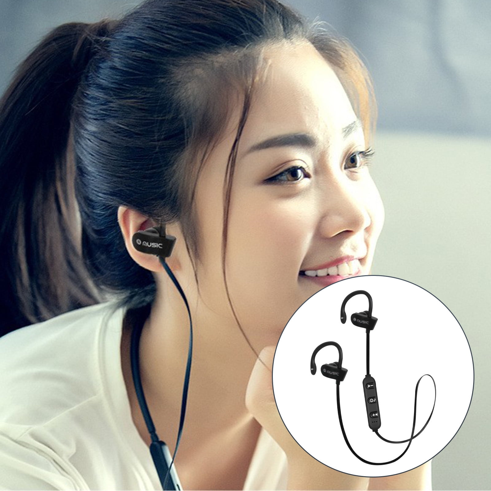 TOUMENY Bluetooth Headphones Wireless Earbuds, Hi-Fi Stereo Sound ...