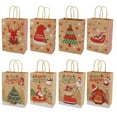 TOUMENY Christmas Gift Bags, 24 Pack Small Kraft Bags with Handles ...