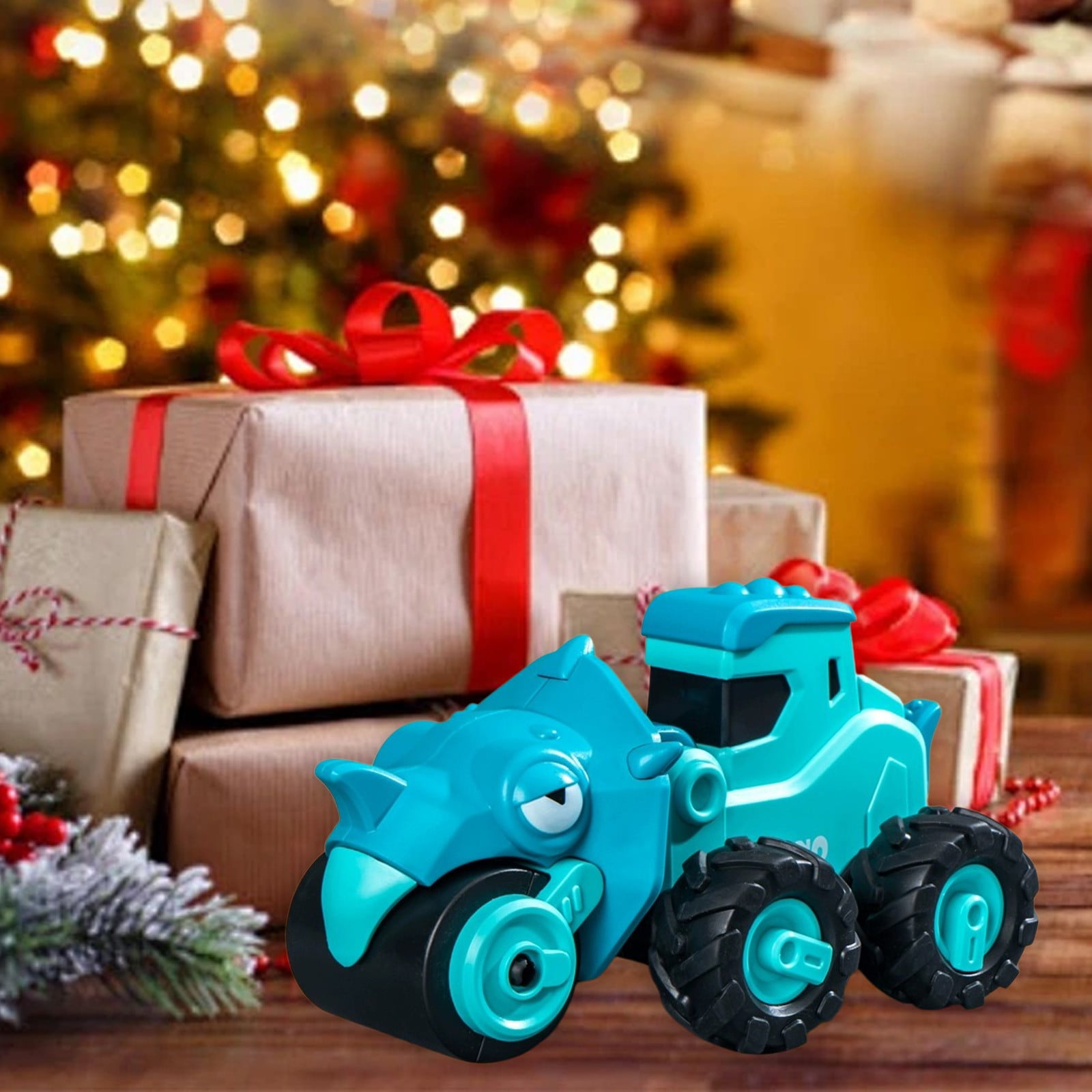 TOUMENY Dinosaur Excavator Toy Car, Press and Go Engineering Vehicle ...