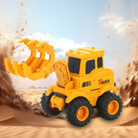 TOUMENY Press & Walk Engineering Car Toy, Realistic Construction ...