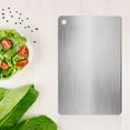 TOUMENY Stainless Steel Cutting Board, Double-Sided Kitchen Board for ...