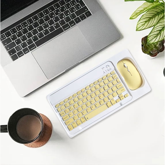 TOUMENY Ultra-Portable Bluetooth Keyboard Mouse Combo, Silent Typing ...