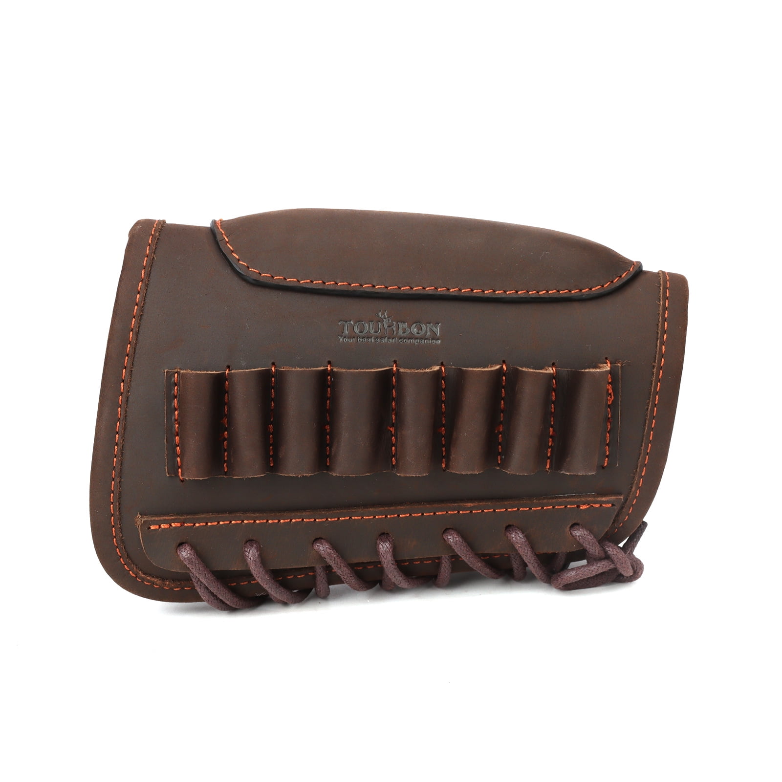 TOURBON Leather Gun Buttstock Cover Cheek Rest with Cartridges Holder ...