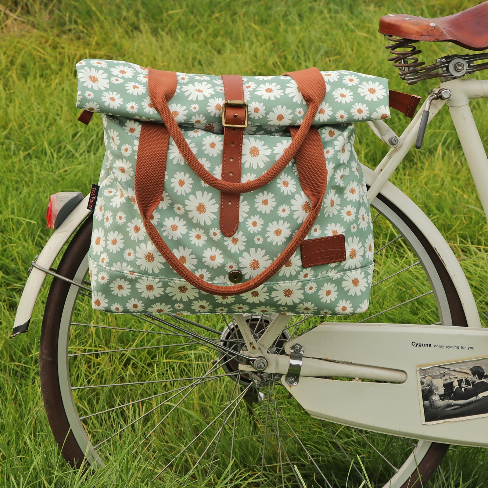 TOURBON Vintage Bike Rear Rack Pannier Bicycle Tote Back Seat Storage ...