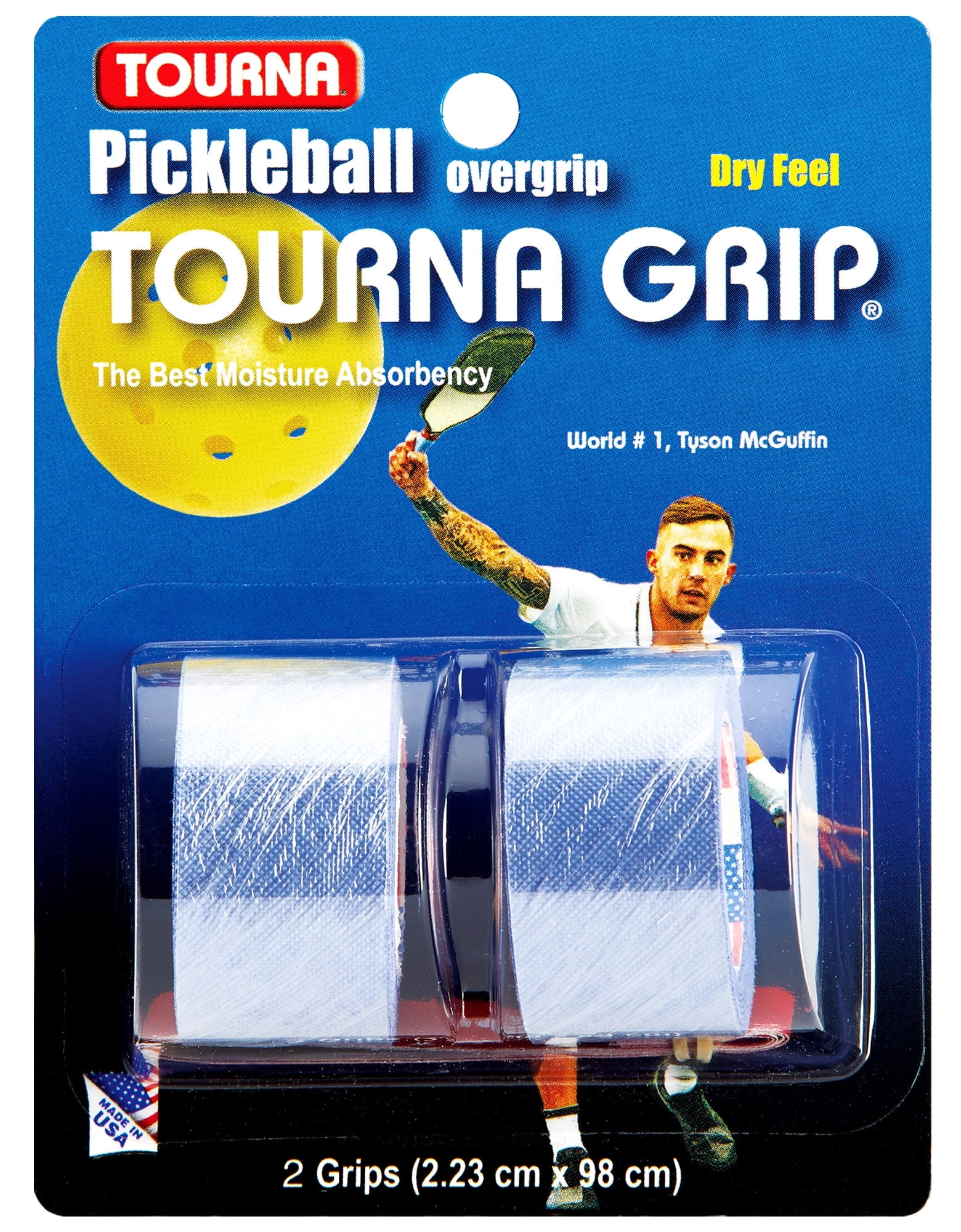 Tourna Pickleball Overgrip 2 Pack Dry Overgrip with Secure Grip for Wet ...