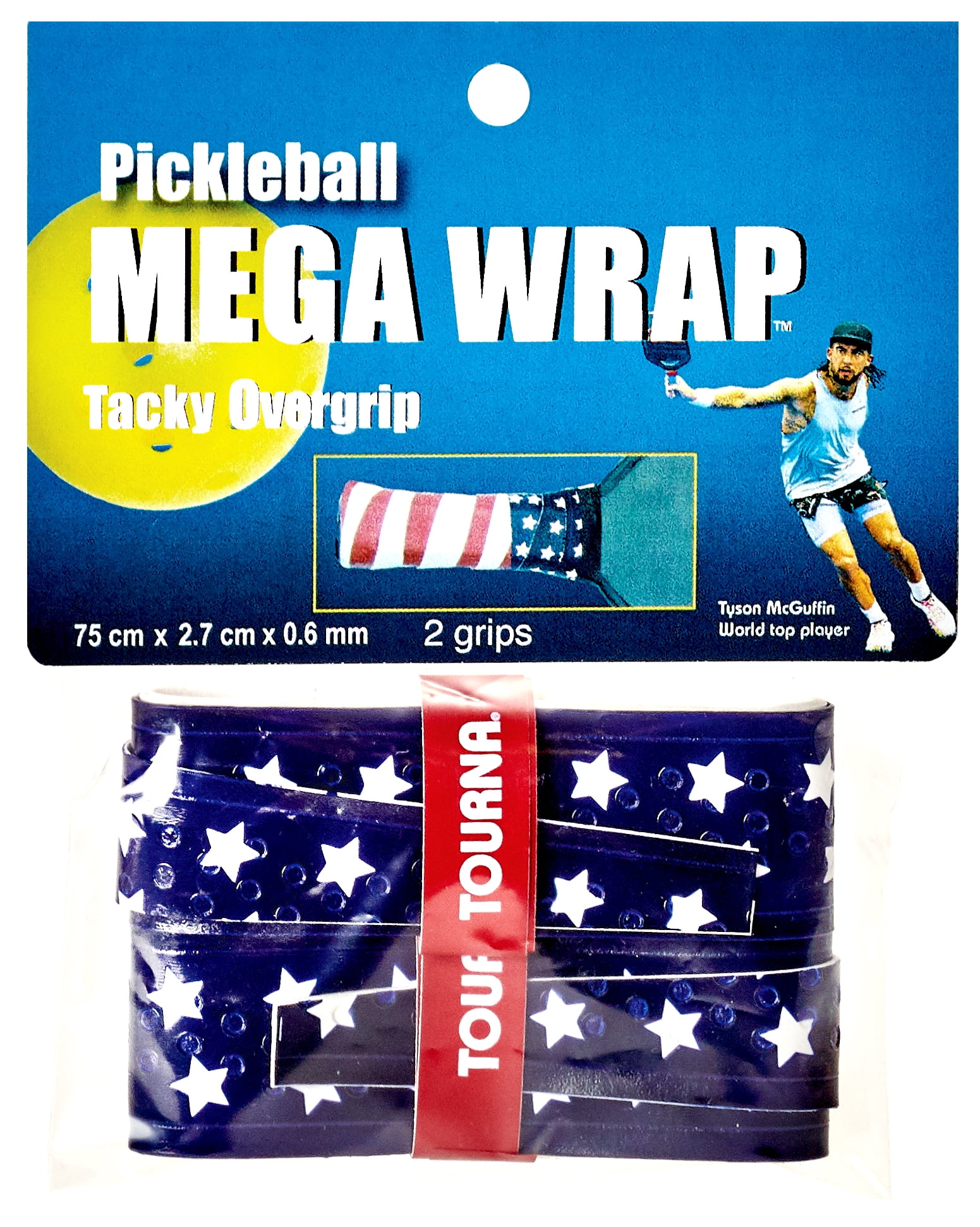 TOURNA Pickleball Mega Wrap USA Flag Tacky Overgrip - Walmart.com