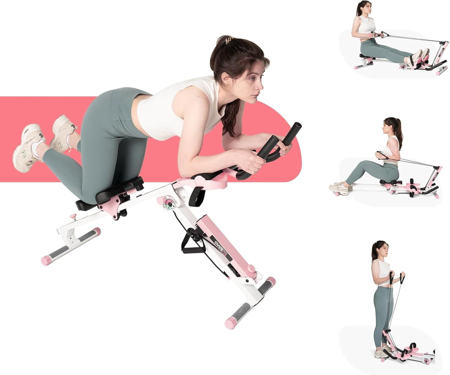 TOUSAINS 3 in 1 Adjustable AB Machine for Stomach Workout with 3 ...