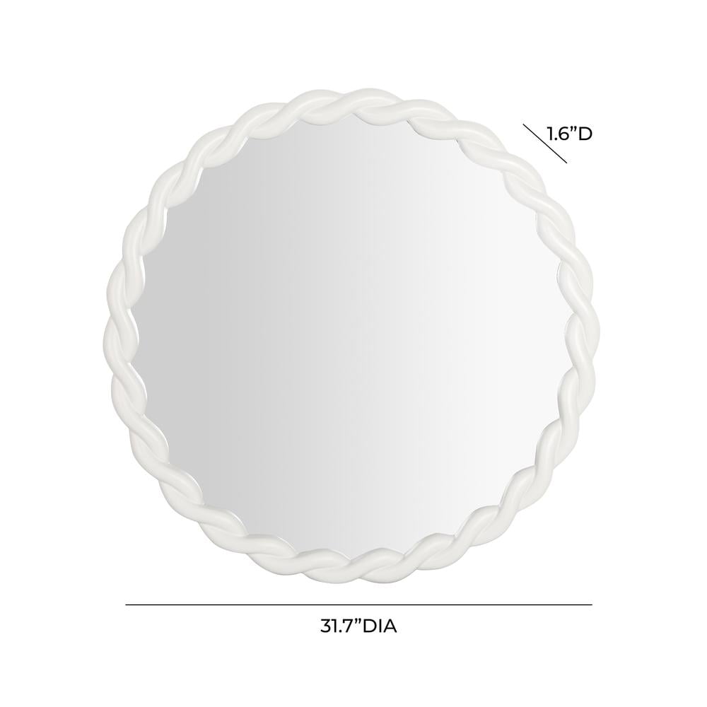 TOV Furniture Agnes Cream Round Mirror - Walmart.com