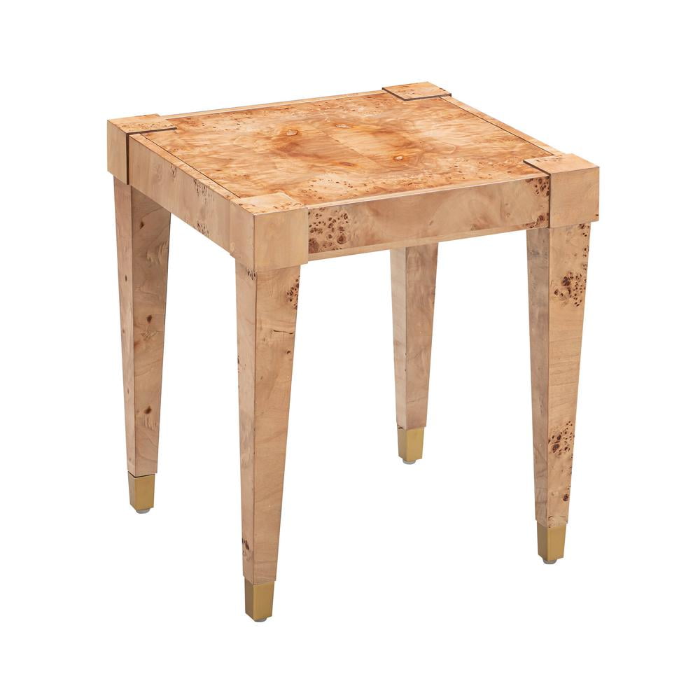 TOV Furniture Brandyss Contemporary Natural Burl End Table with Acacia Legs - Walmart.com
