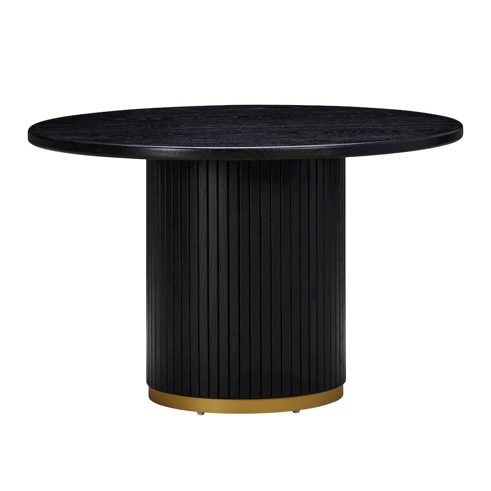 TOV Furniture Chelsea Black Oak Round Dining Table - Walmart.com